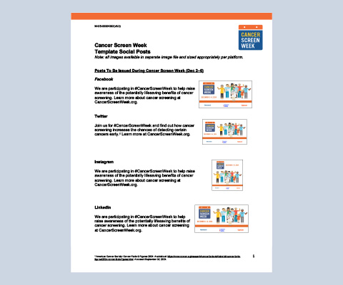 Resources | Cancer Screen Week